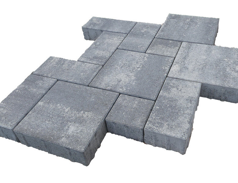 Mix aus Pflastersteinen Vista Edition Klassische Betonoberfläche titan