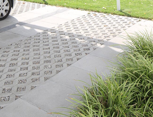 Öko-Pflasterstein Rasengitter grau 60x40x8
