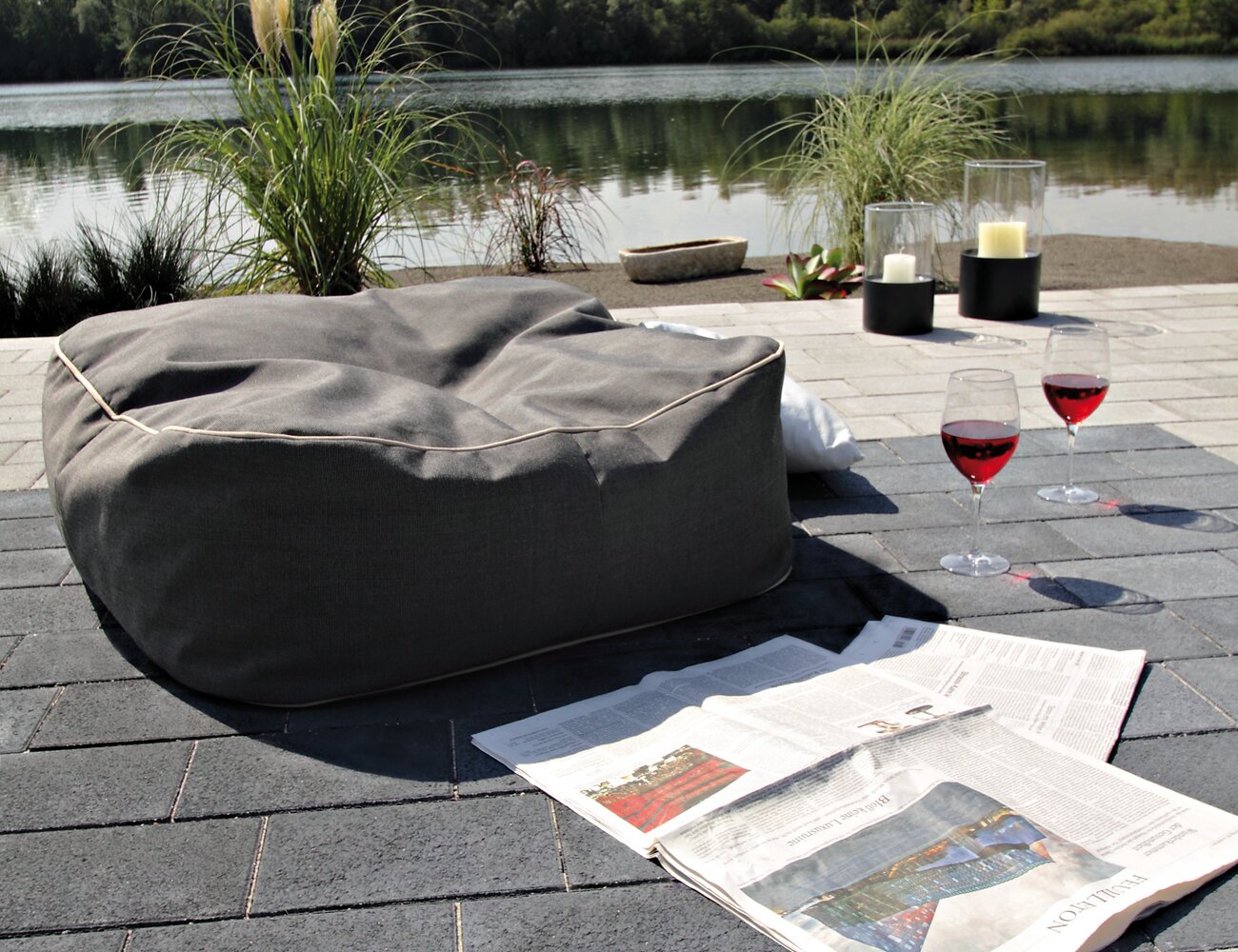 Rechteckpflastersteine System 10 anthrazit 20x10x8